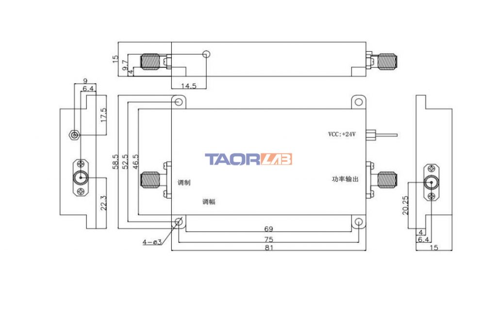80MHz AOM Radio Frequency Drive TTL Modulation AOM Drive - TaorLab ...
