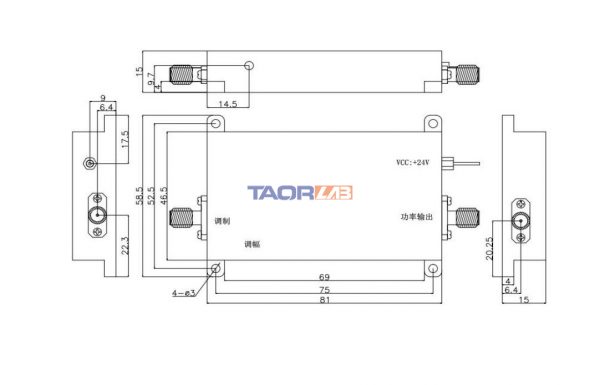 80MHz AOM Radio Frequency Drive TTL Modulation AOM Drive - TaorLab ...