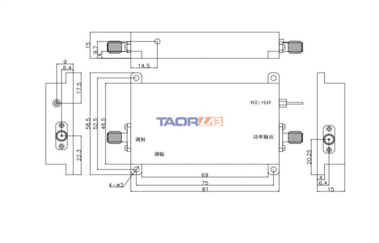80MHz AOM Radio Frequency Drive TTL Modulation AOM Drive - TaorLab ...